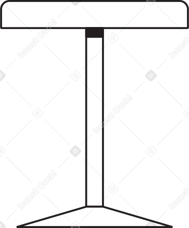 White high table Illustration in PNG, SVG