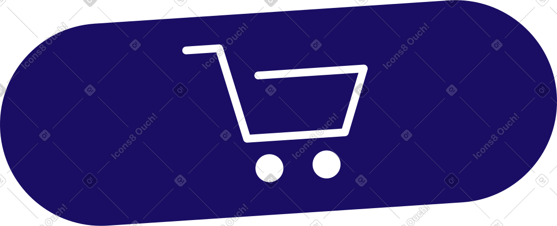 Button with shopping cart PNG, SVG