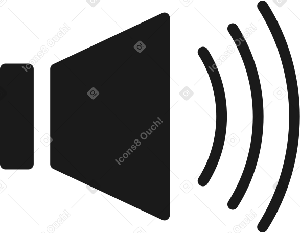 Sound sign Illustration in PNG, SVG