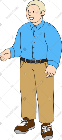 Young man extending his hand PNG, SVG