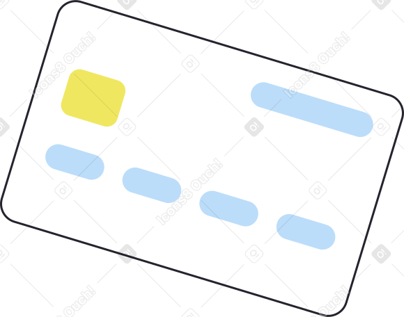 White credit card Illustration in PNG, SVG