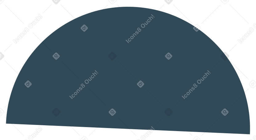 Semicircle dark blue Illustration in PNG, SVG