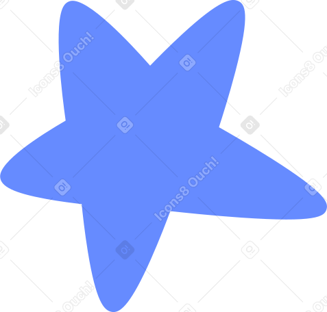 Blue star Illustration in PNG, SVG
