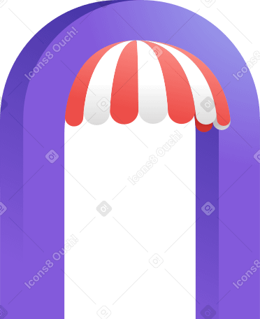 Arch with awning PNG, SVG