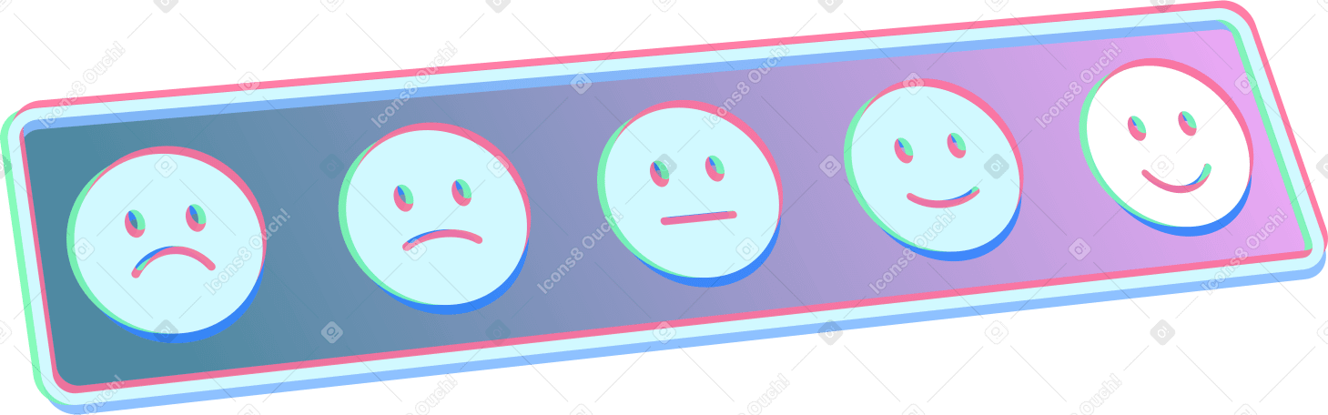 Frame with emotional emoticons Illustration in PNG, SVG