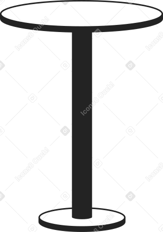 Round table Illustration in PNG, SVG