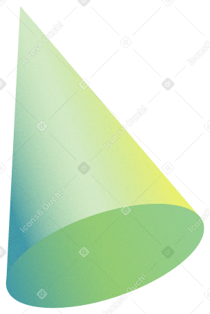 Green cone shape Illustration in PNG, SVG