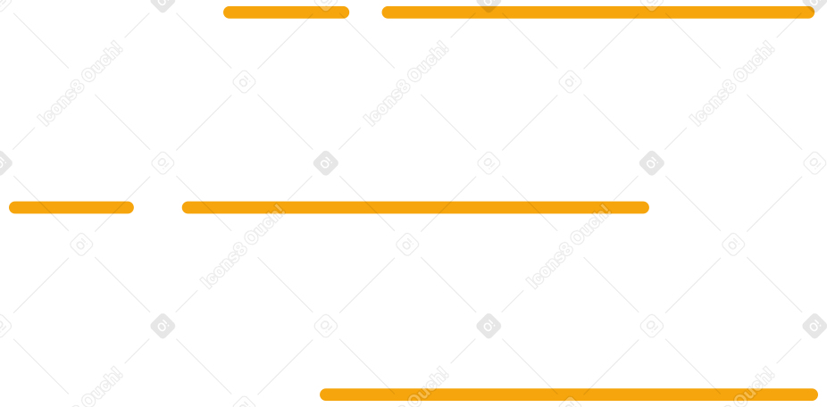 Three yellow lines Illustration in PNG, SVG