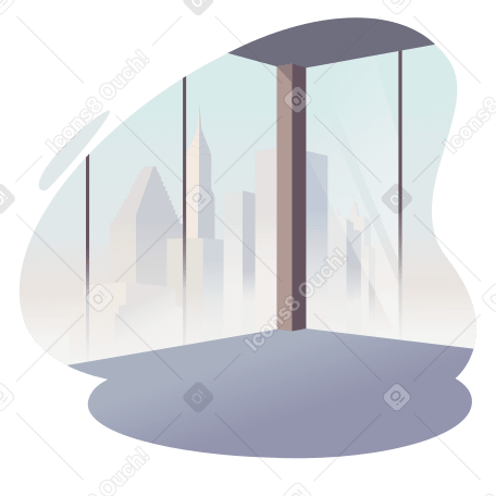 Panoramic view of the city Illustration in PNG, SVG