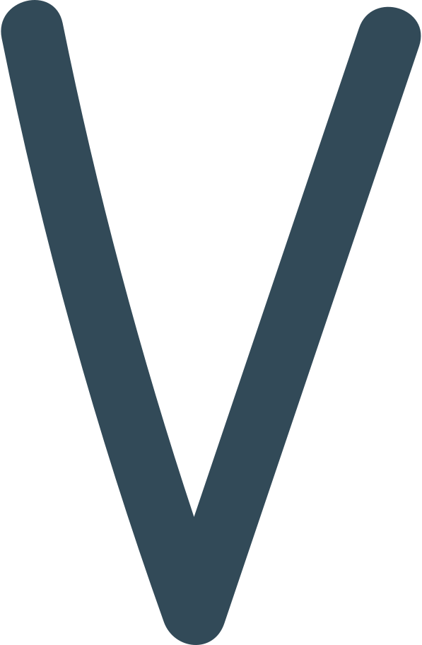 V dark blue Illustration in PNG, SVG