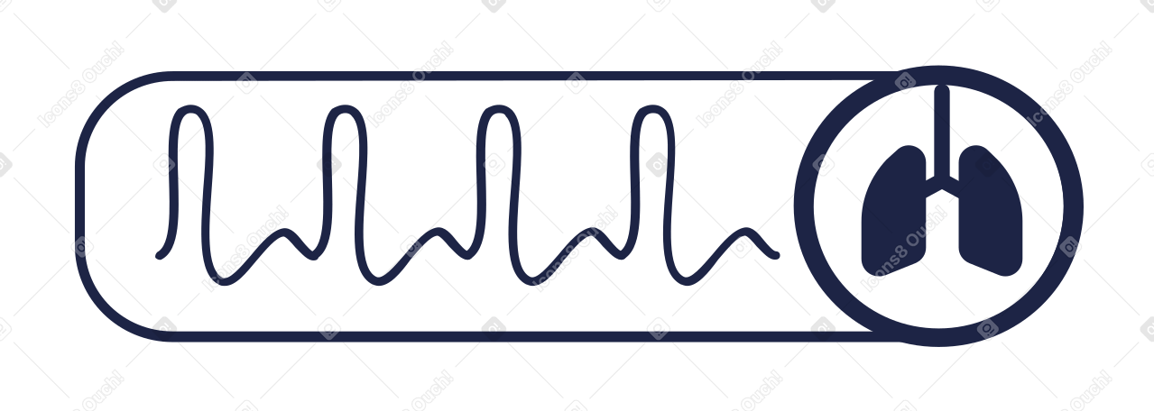 Breathing indicator Illustration in PNG, SVG