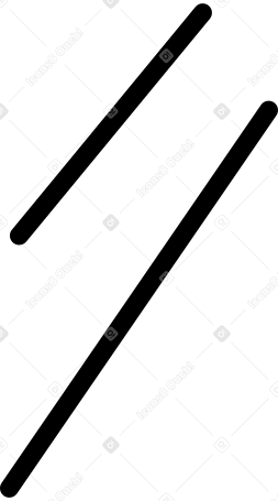 Two black lines Illustration in PNG, SVG