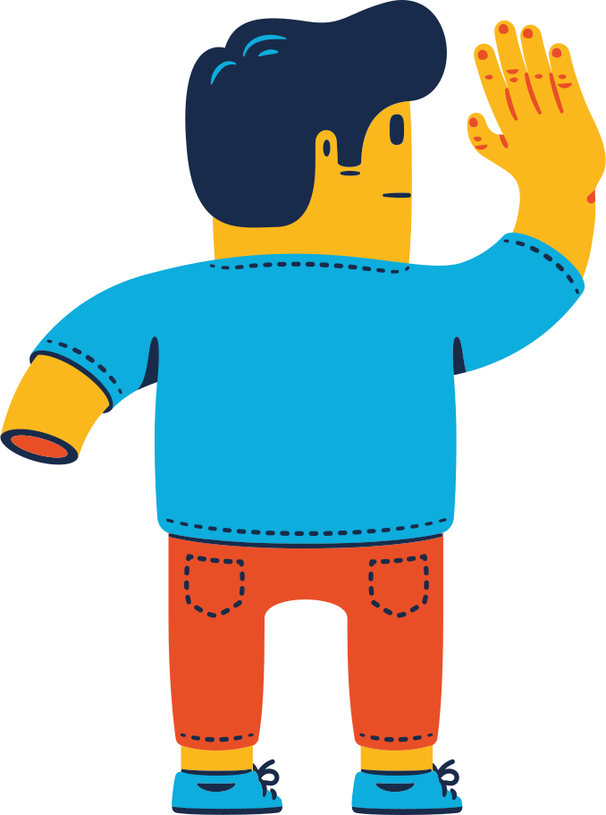 Man without hand Illustration in PNG, SVG
