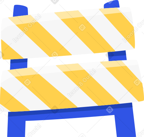 Roadblock Illustration in PNG, SVG