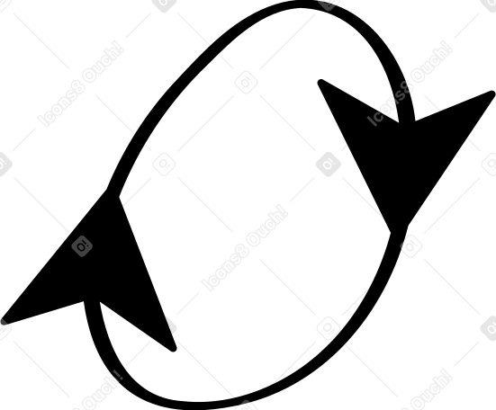 Black round arrow Illustration in PNG, SVG