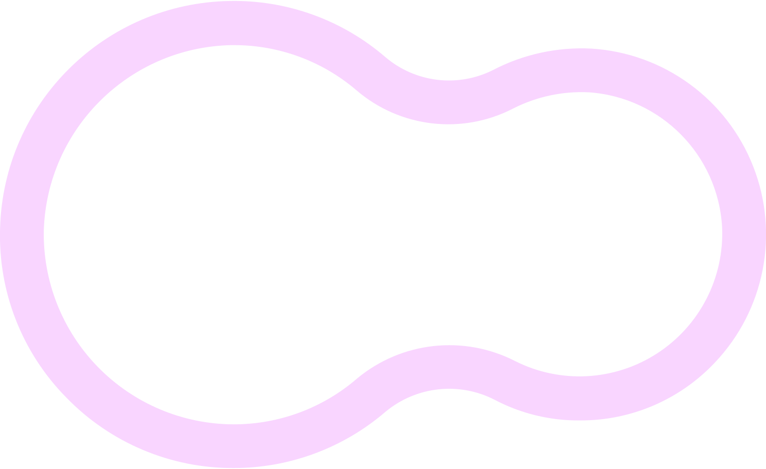 Pink outline cloud Illustration in PNG, SVG