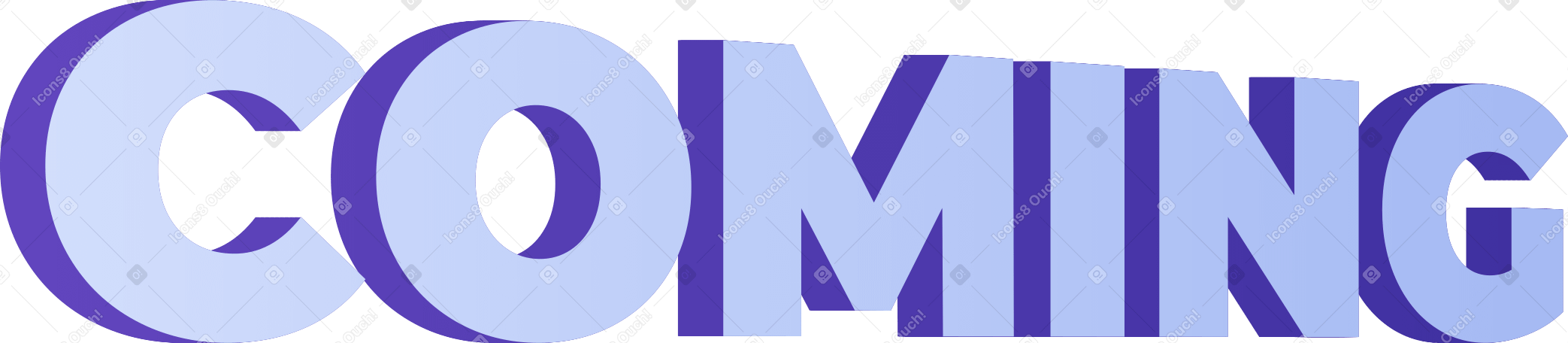 Lettering coming text PNG, SVG