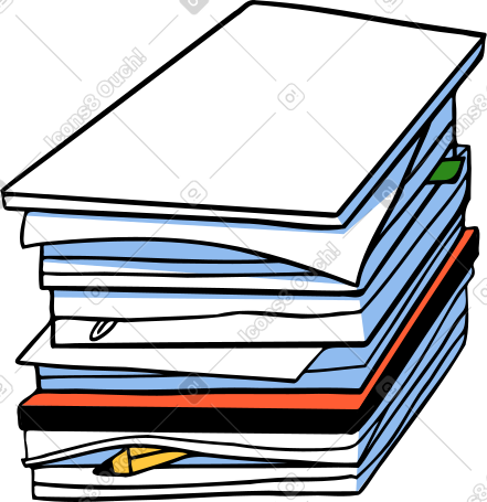 Stack of papers PNG, SVG
