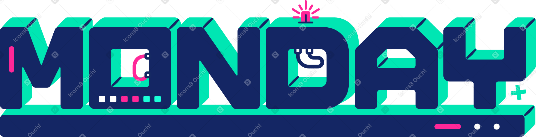 Monday Illustration in PNG, SVG