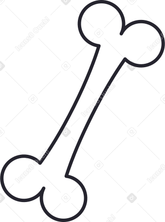 Big bone Illustration in PNG, SVG