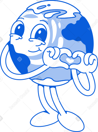 Joyful earth Illustration in PNG, SVG