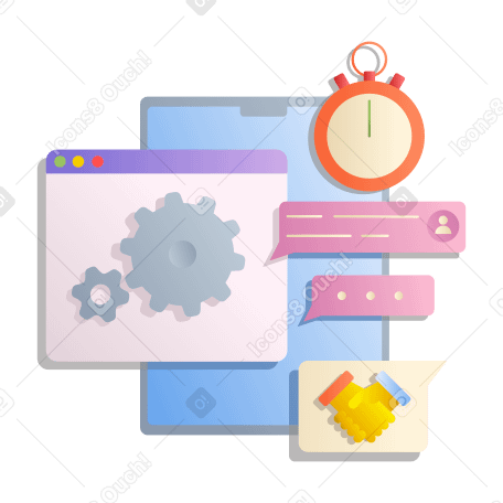 Time management online Illustration in PNG, SVG