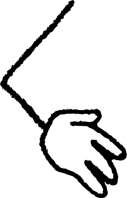 Hand left Illustration in PNG, SVG
