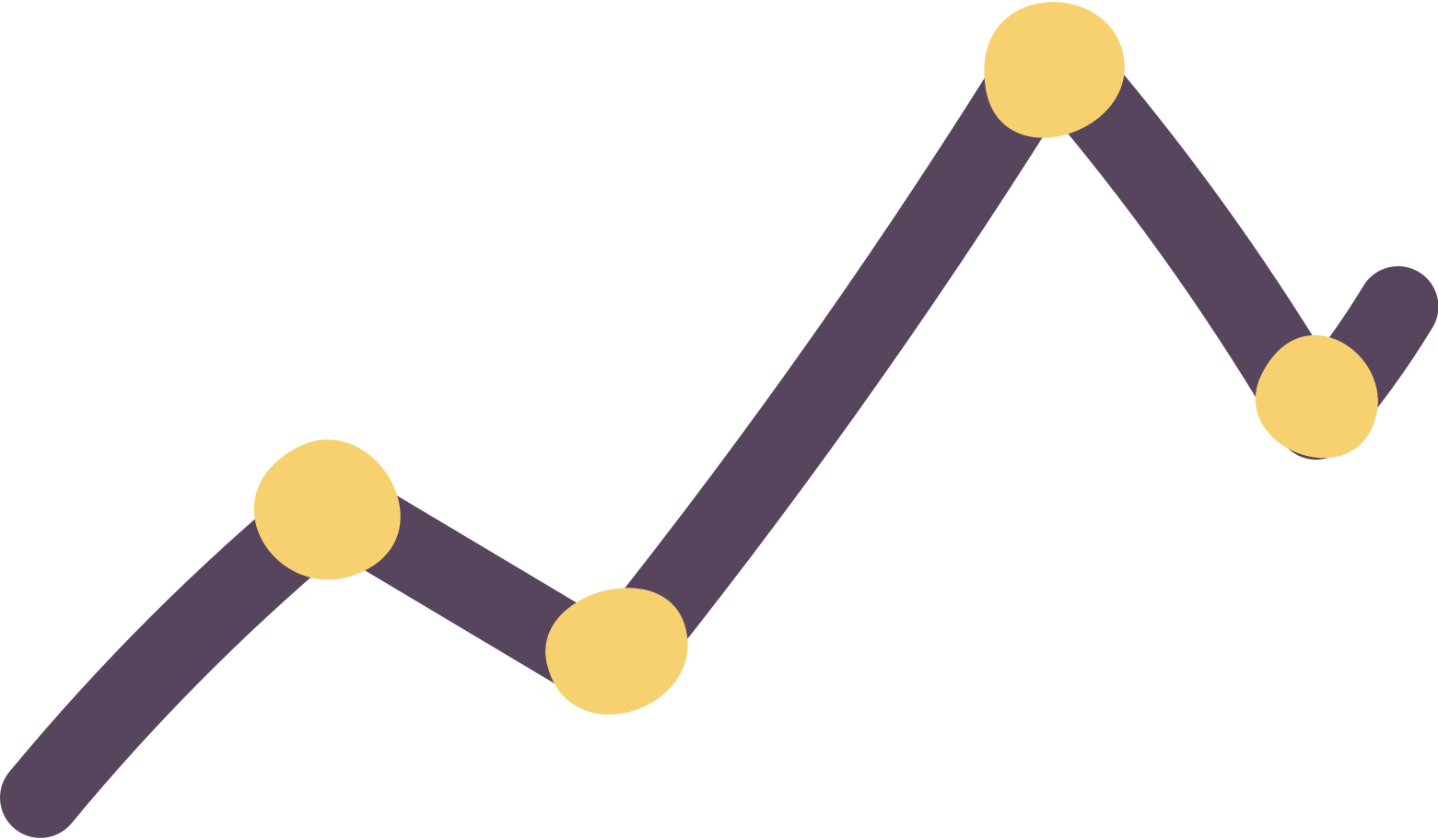 Graph diagram with dots Illustration in PNG, SVG