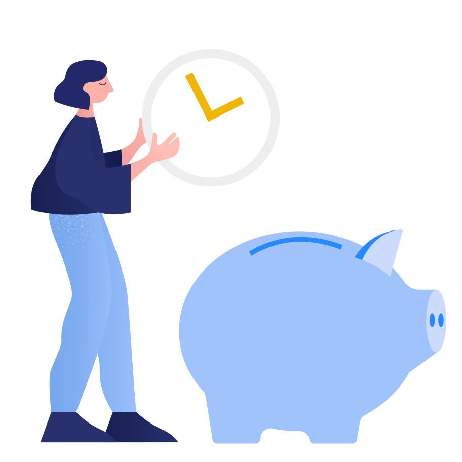 Saving time Illustration in PNG, SVG