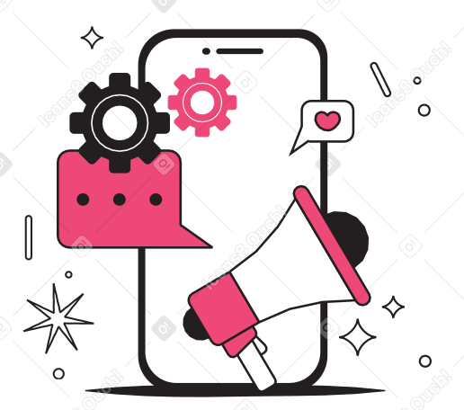 Digital marketing strategy Illustration in PNG, SVG