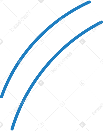 Two blue lines Illustration in PNG, SVG