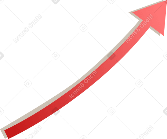 Growing arrow Illustration in PNG, SVG