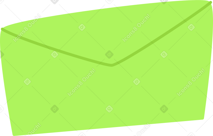 Green envelope Illustration in PNG, SVG