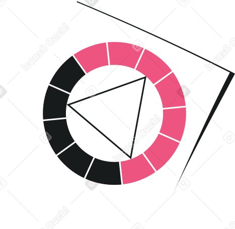 Color circle chart Illustration in PNG, SVG