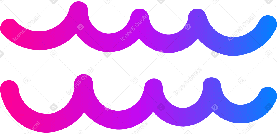 Two waves Illustration in PNG, SVG