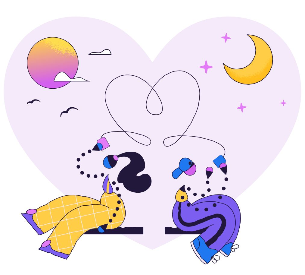 Long distance relationship Illustration in PNG, SVG