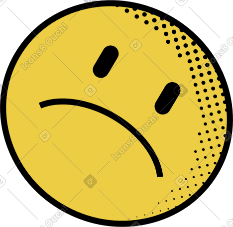 Emoji frowning face PNG, SVG