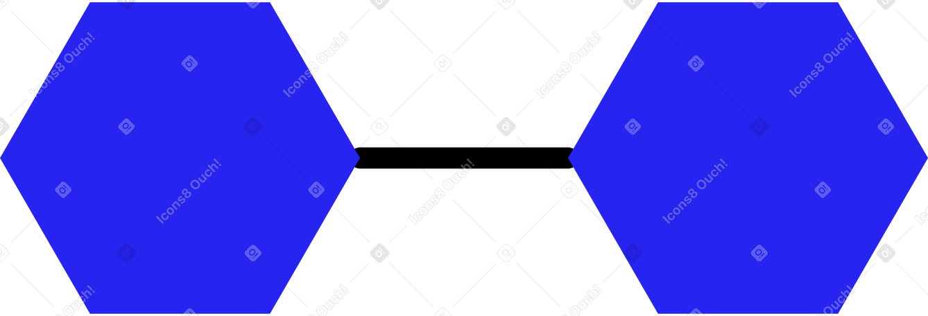 Two hexagons in the pattern Illustration in PNG, SVG