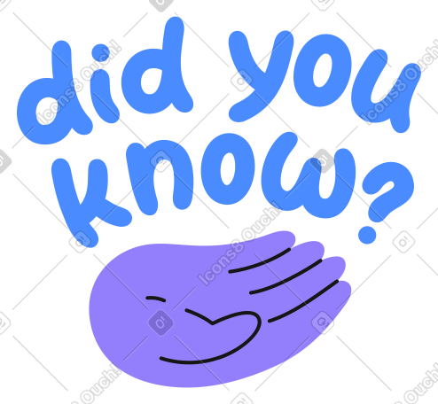 Hand and lettering did you know sticker animated illustration in GIF ...