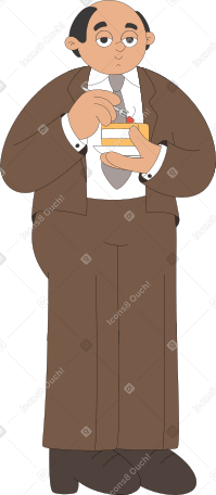Man eating cake PNG, SVG
