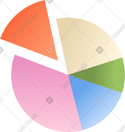 Pie chart PNG, SVG