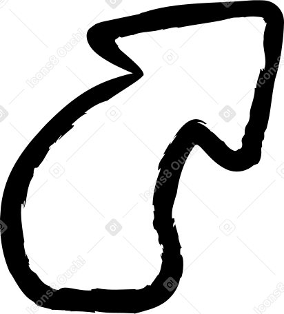 Thick up arrow Illustration in PNG, SVG