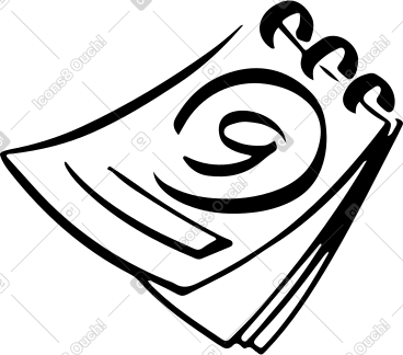 Flying calendar sheet PNG, SVG