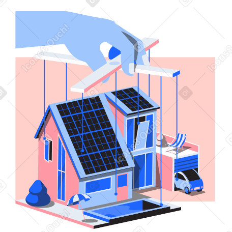 Smart home control, solar panels PNG, SVG