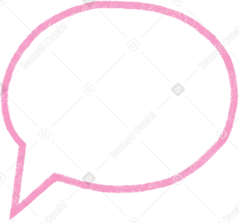 Pink speech bubble Illustration in PNG, SVG