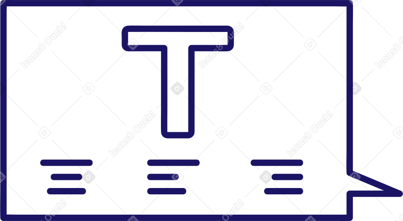 Text tool for a graphic program Illustration in PNG, SVG