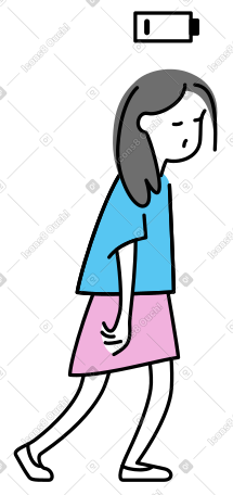 Weary woman struggling to stay awake animated illustration in GIF ...