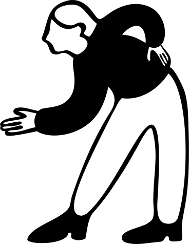 Woman looking down at something and pointing with her hand PNG, SVG