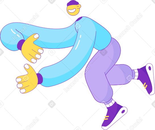 PNG 및 SVG의 Man hugging something 일러스트