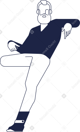 Man sitting Illustration in PNG, SVG